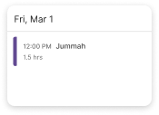 Fajr Calendar